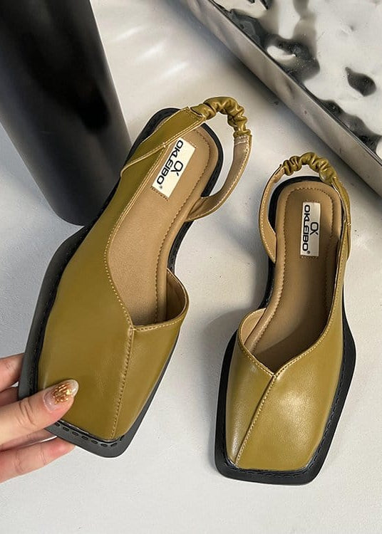 Summer Elegant Women's Square Toe Sandals Fashion Women's Elastic Stra